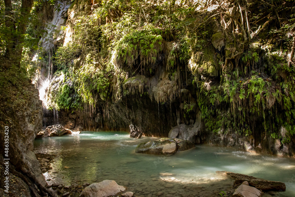 Cascadas de Comala, Chiquilistlan, Jalisco, Mexico Stock Photo | Adobe ...