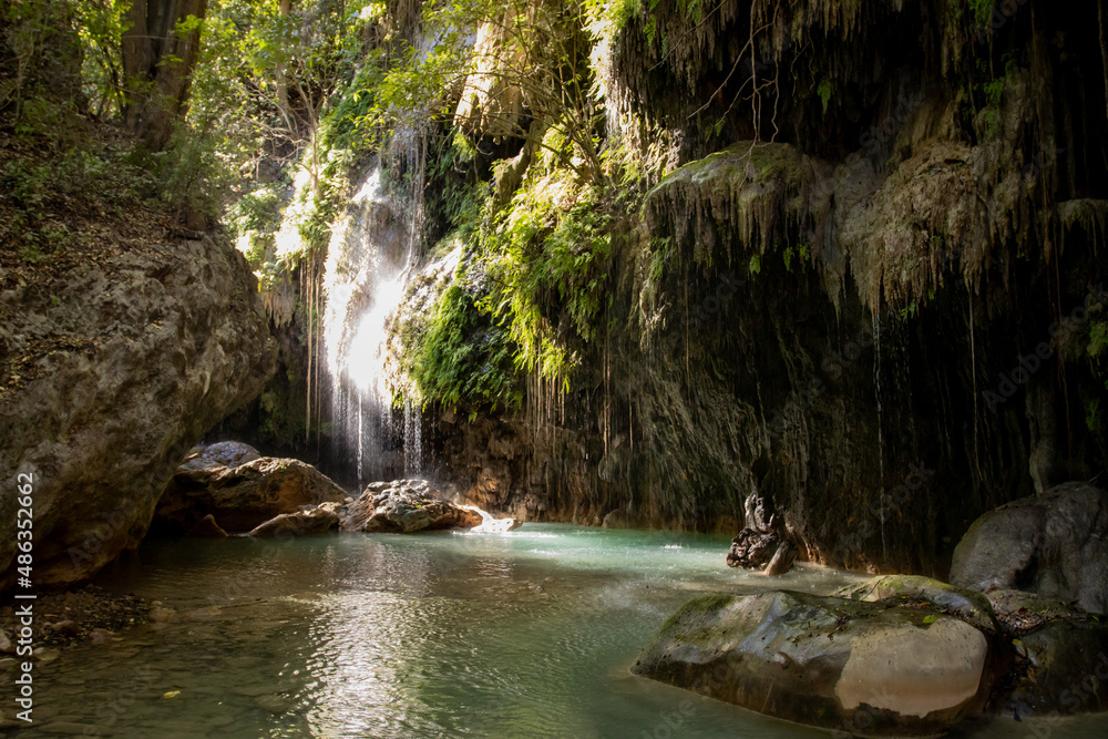 Cascadas de Comala, Chiquilistlan, Jalisco, Mexico Stock Photo | Adobe ...