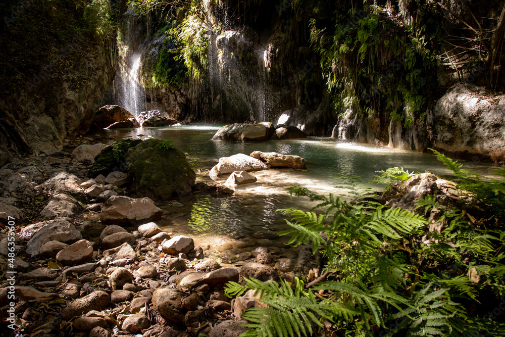 Cascadas de Comala, Chiquilistlan, Jalisco, Mexico Stock Photo | Adobe ...