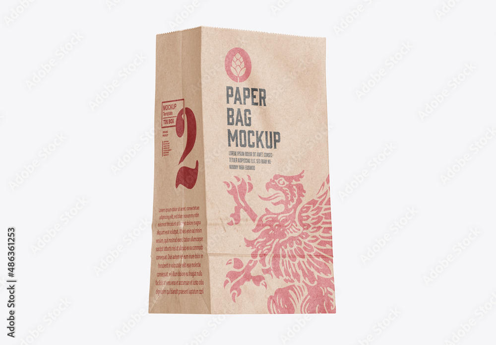 Kraft Paper Bag Mockup Stock Template | Adobe Stock