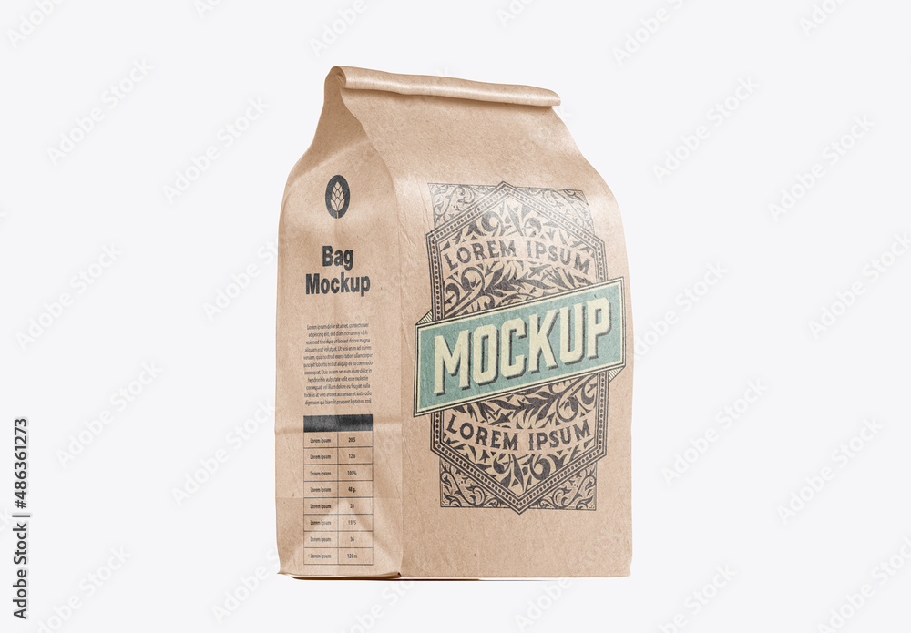 Closed Paper Bag Mockup Stock Template | Adobe Stock