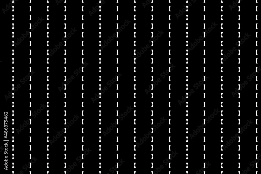 Vertical of dash lines bow ties. Seamless design white on black ...