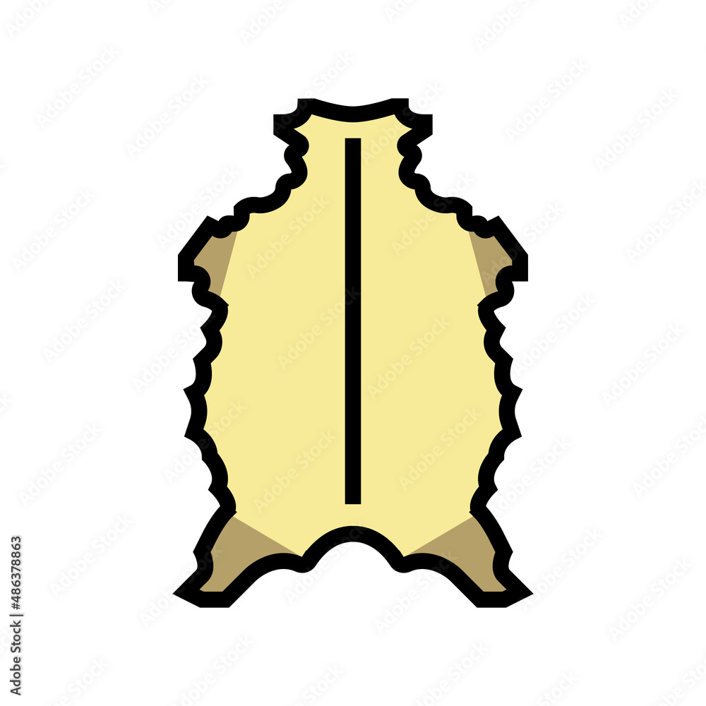 parchment whole skin color icon vector. parchment whole skin sign ...