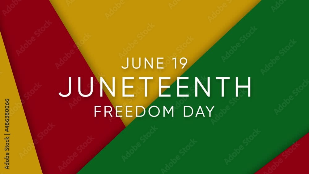Juneteenth freedom day or liberation day animated 4k footage ...