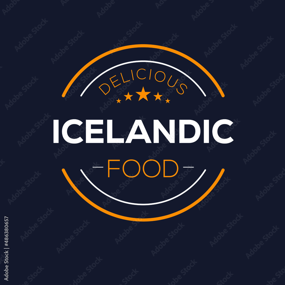 Creative (Icelandic food) logo, sticker, badge, label, vector ...