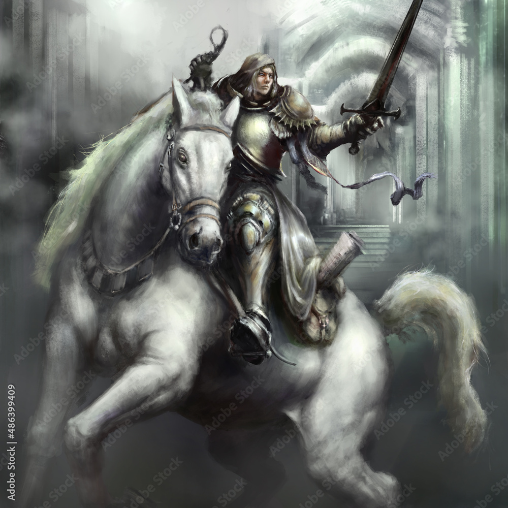 White Knight On Horse