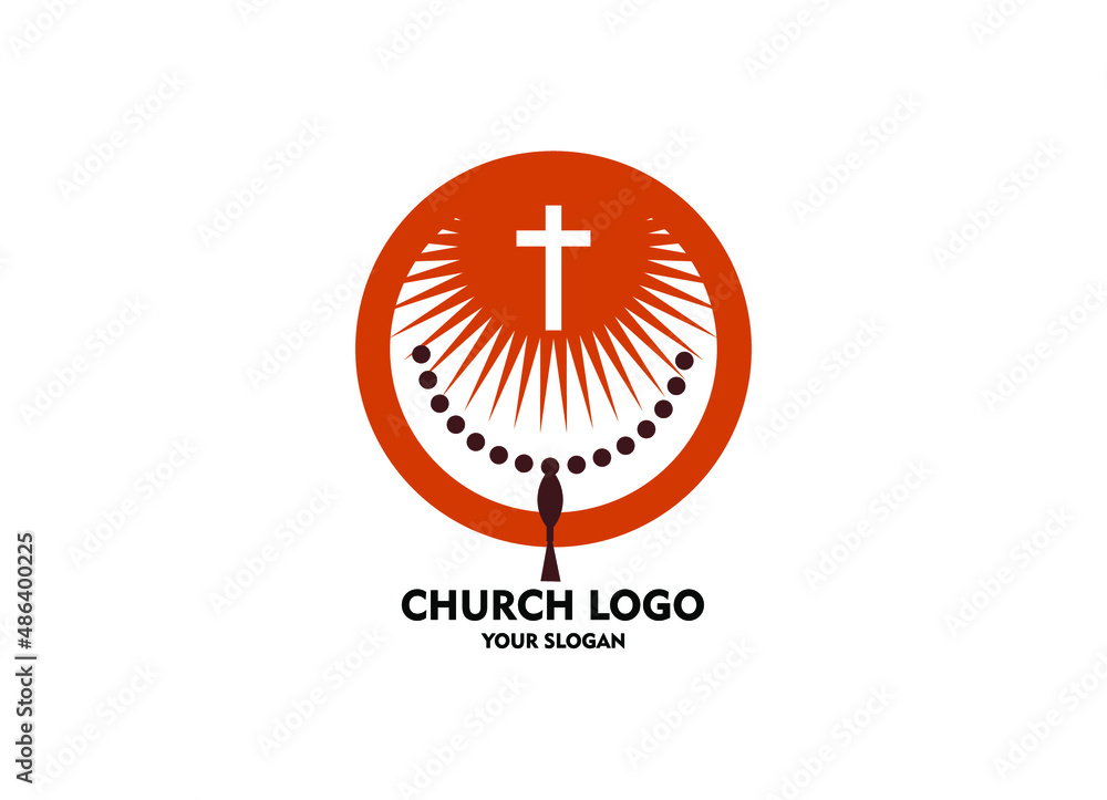 Church modern clear logo design Vector Stock Vector | Adobe Stock