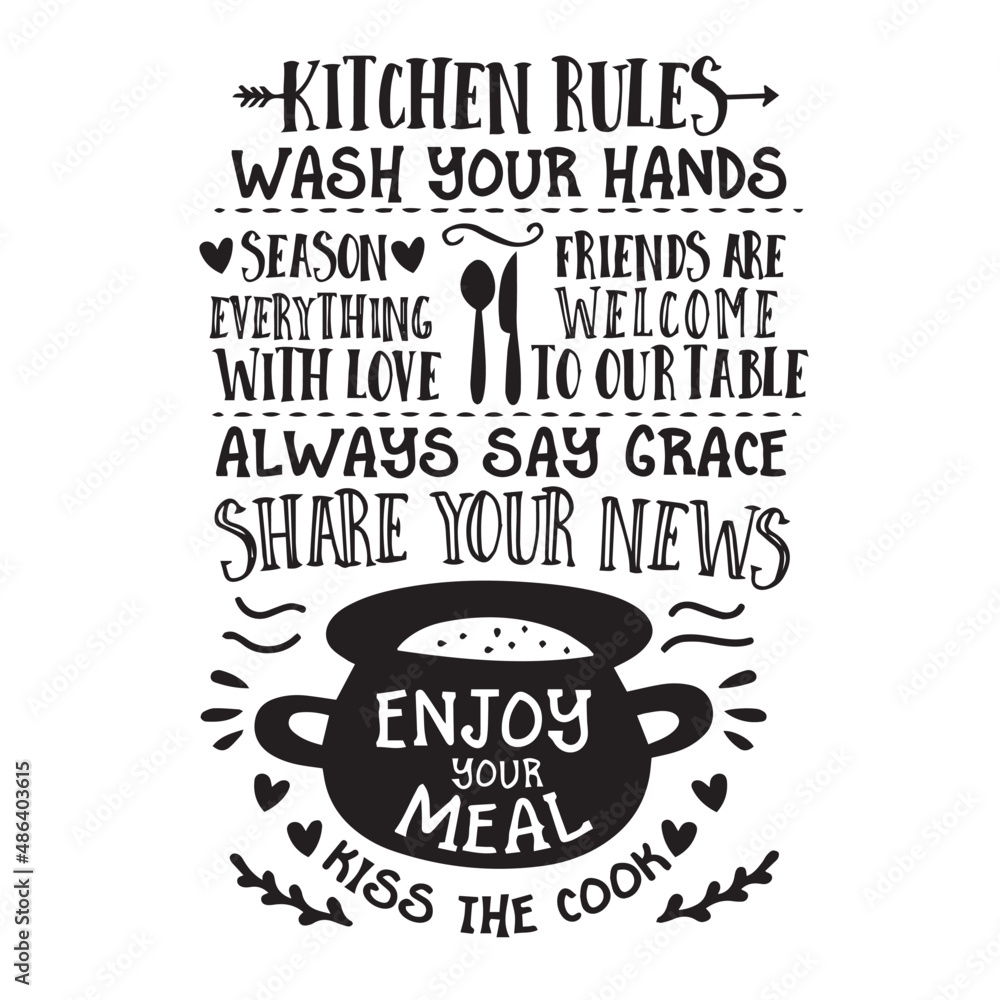 kitchen rules wash your hands inspirational quotes, motivational ...