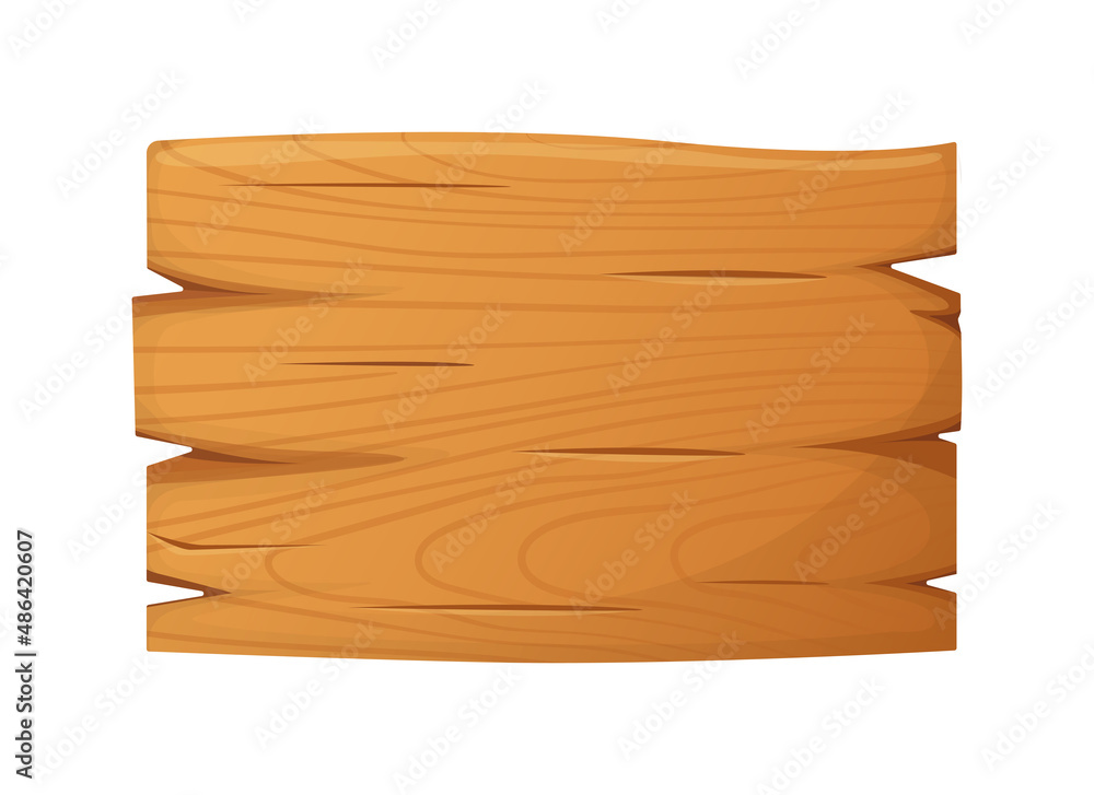 Wooden signs, signs in cartoon style. Rustic board in cartoon style ...