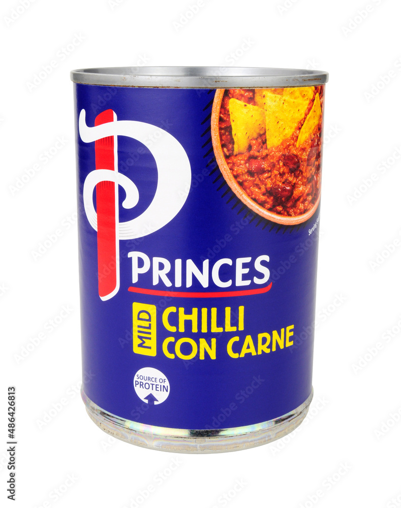 Princess brand tinned mild beef chilli con carne convenience food ...