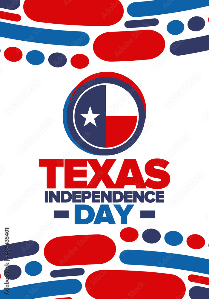 Texas Independence Day. Texas flag. Lone star flag. Freedom holiday in ...