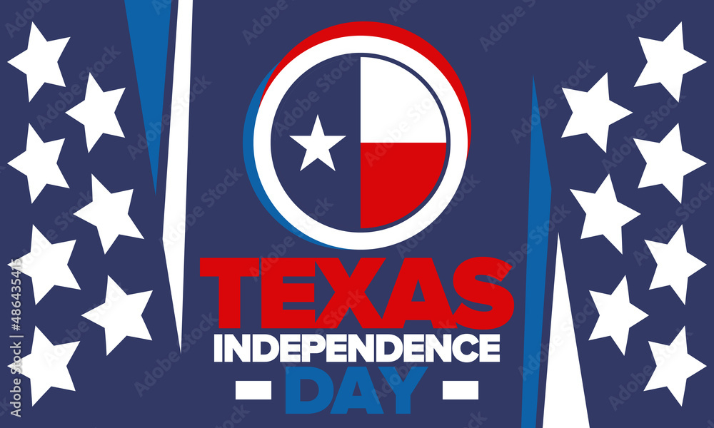 Texas Independence Day. Texas flag. Lone star flag. Freedom holiday in ...