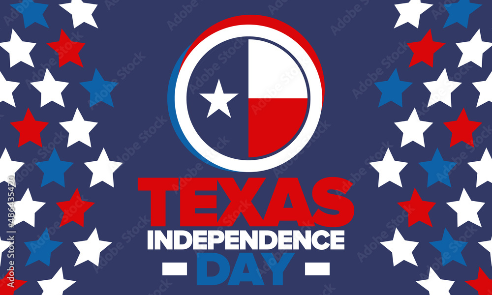 Texas Independence Day. Texas flag. Lone star flag. Freedom holiday in ...