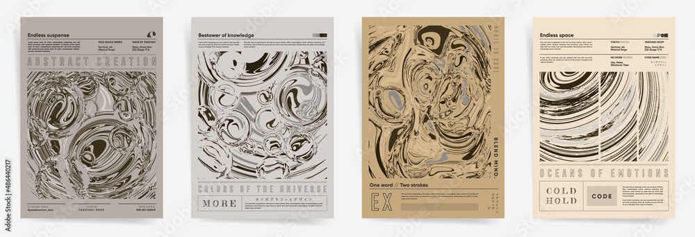 Aesthetic concept design. Water, marble, space pattern. Stock Vector ...