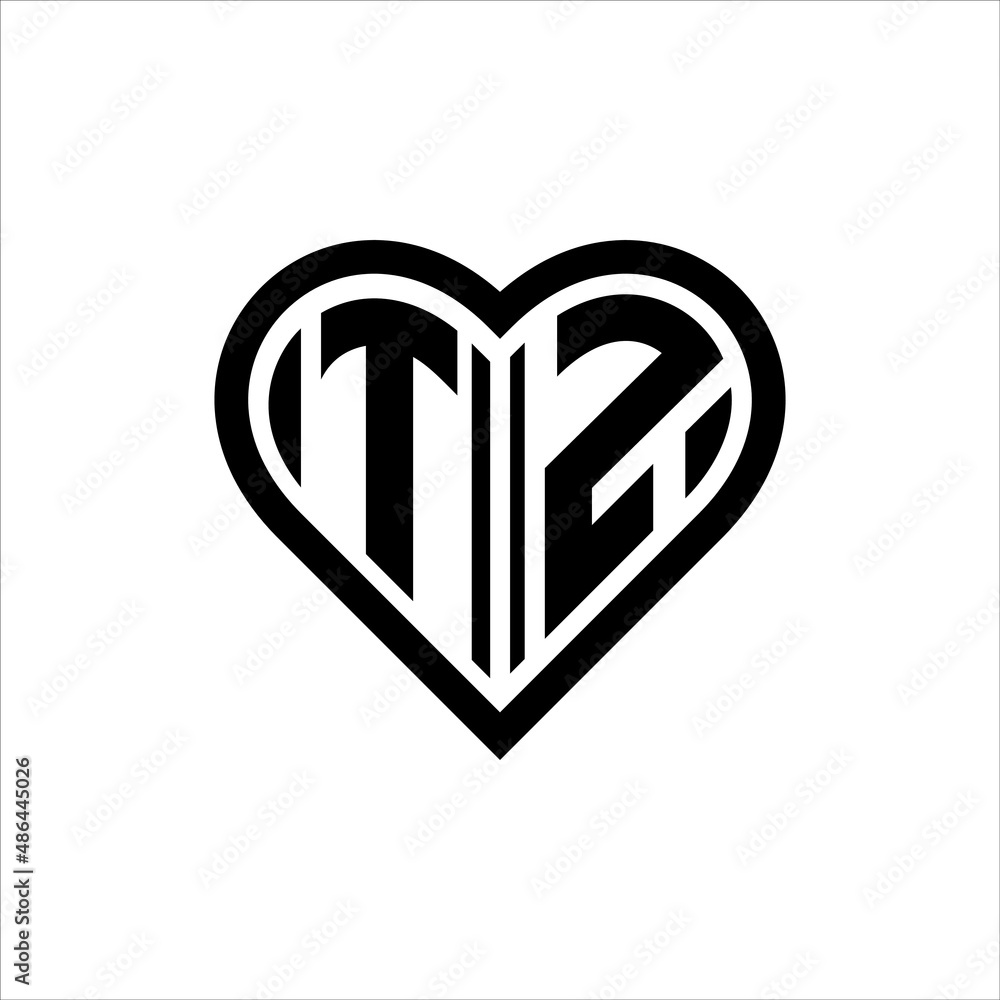 TZ Letter logo design emblem vector Icon, emblem with white background ...