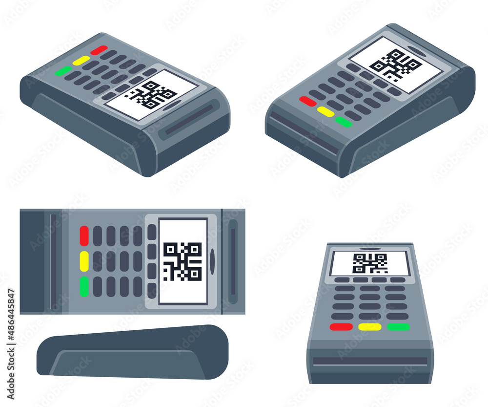 POS NFC Payment machine. NFC terminal, card payment transfer. Texture ...