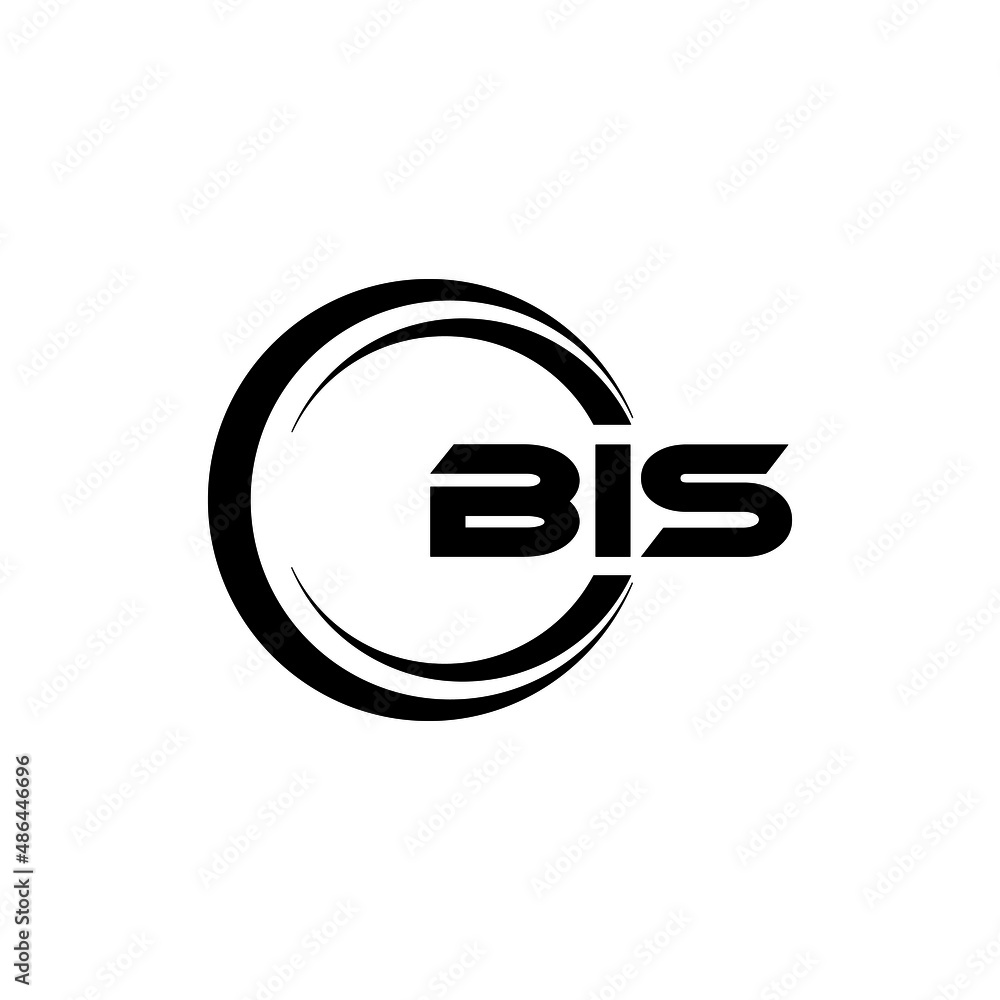 BIS letter logo design with white background in illustrator, vector ...