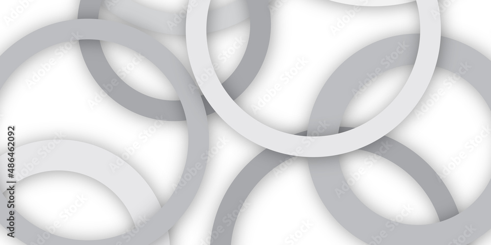 Abstract background with gray circle. White and grey abstract modern ...