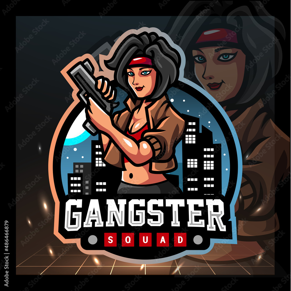 Gangster mascot. esport logo design Stock Vector | Adobe Stock