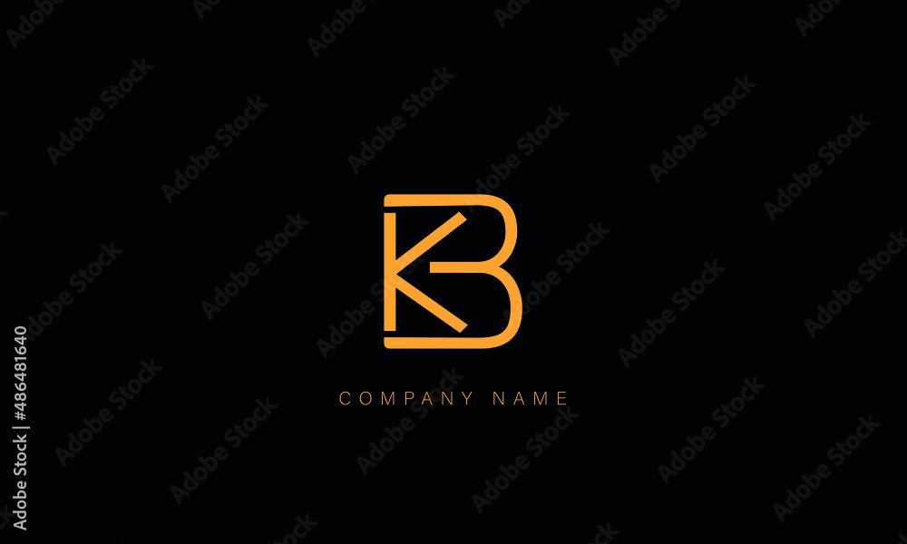 BK, KB, BK, Letters Logo Monogram Stock Vector | Adobe Stock