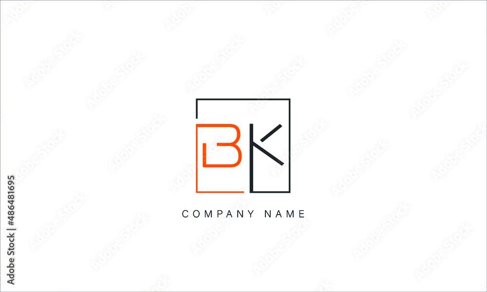 BK, KB, BK, Letters Logo Monogram Stock Vector | Adobe Stock
