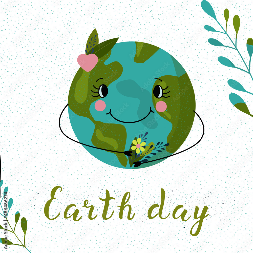 Poster Earth day, ecology eco environmental protection, climate change ...