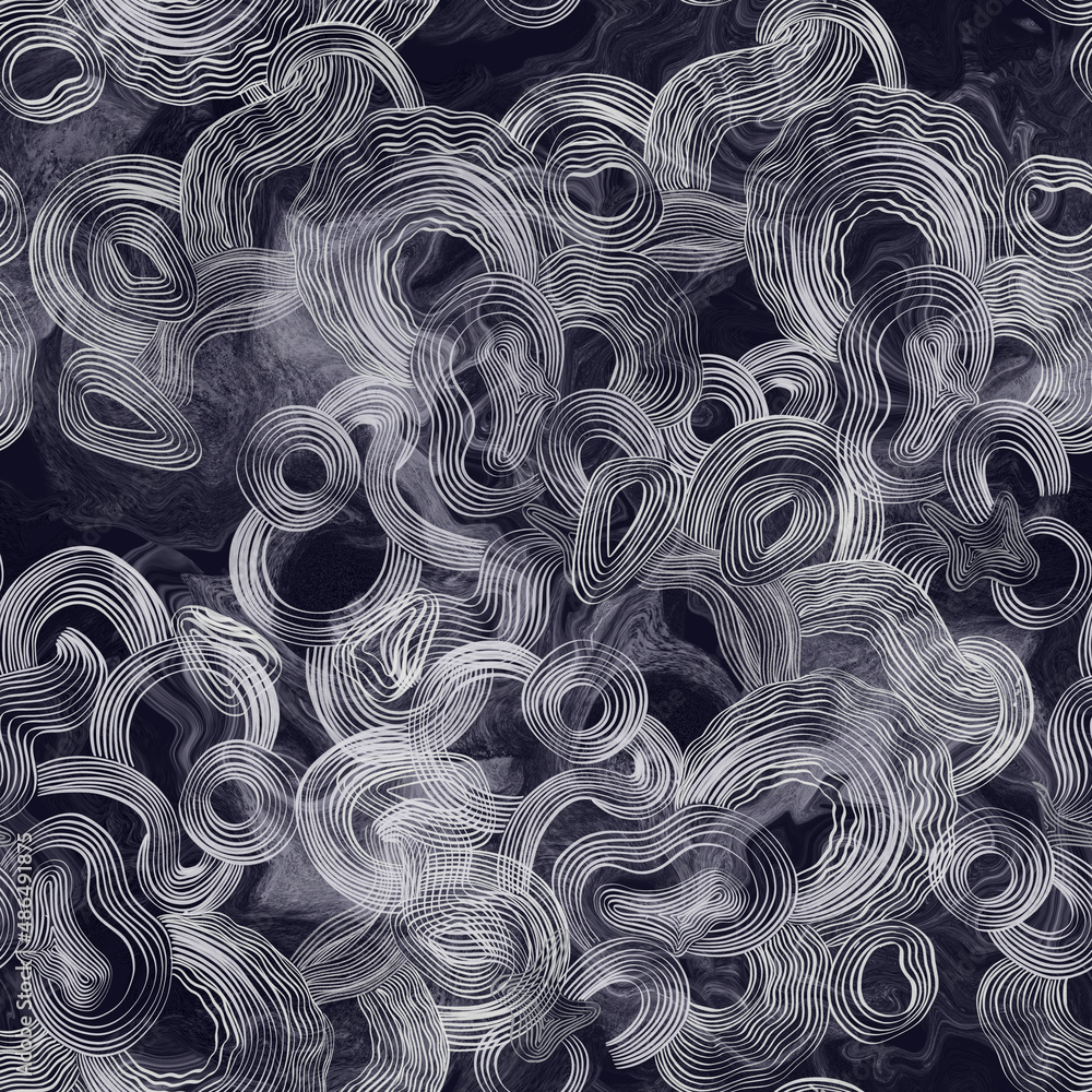 Seamless digital marble patterns. Beautiful curves and transitions of ...