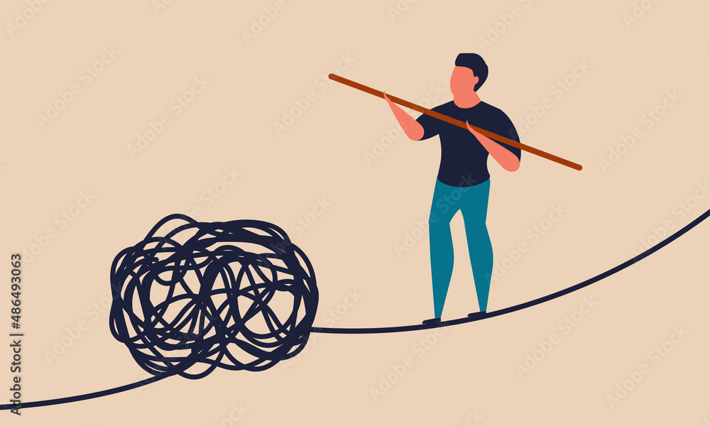 Crisis challenge management and stability balance risky. Succeed ...