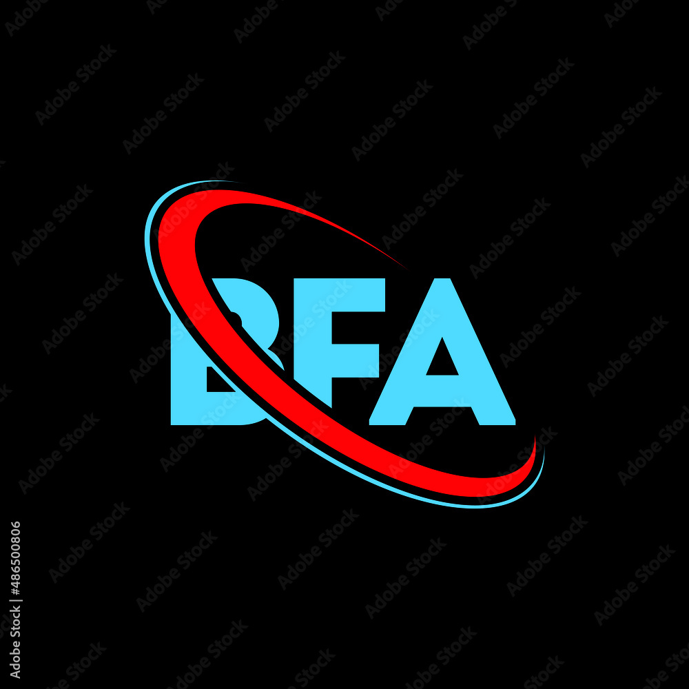 BFA logo. BFA letter. BFA letter logo design. Initials BFA logo linked ...