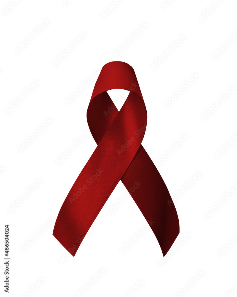 Burgundy ribbon for multiple myeloma cancer awareness month, Sickle ...