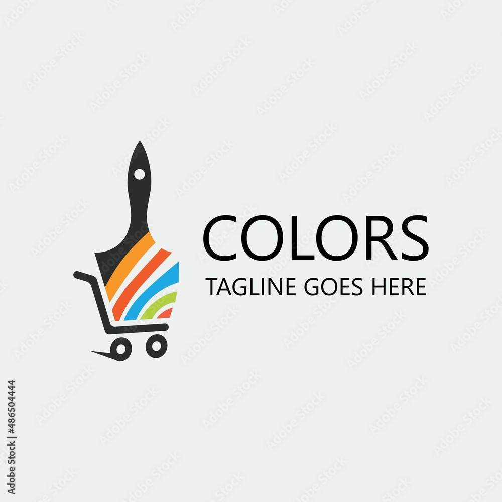 Color paint logo design template. Vector illustration Stock Vector ...