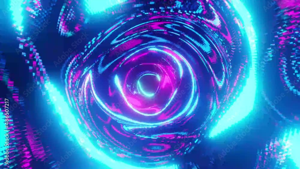 Vj Loop Abstract Pink Purple Red Psychedelic Hypnotic Vortex Tunnel