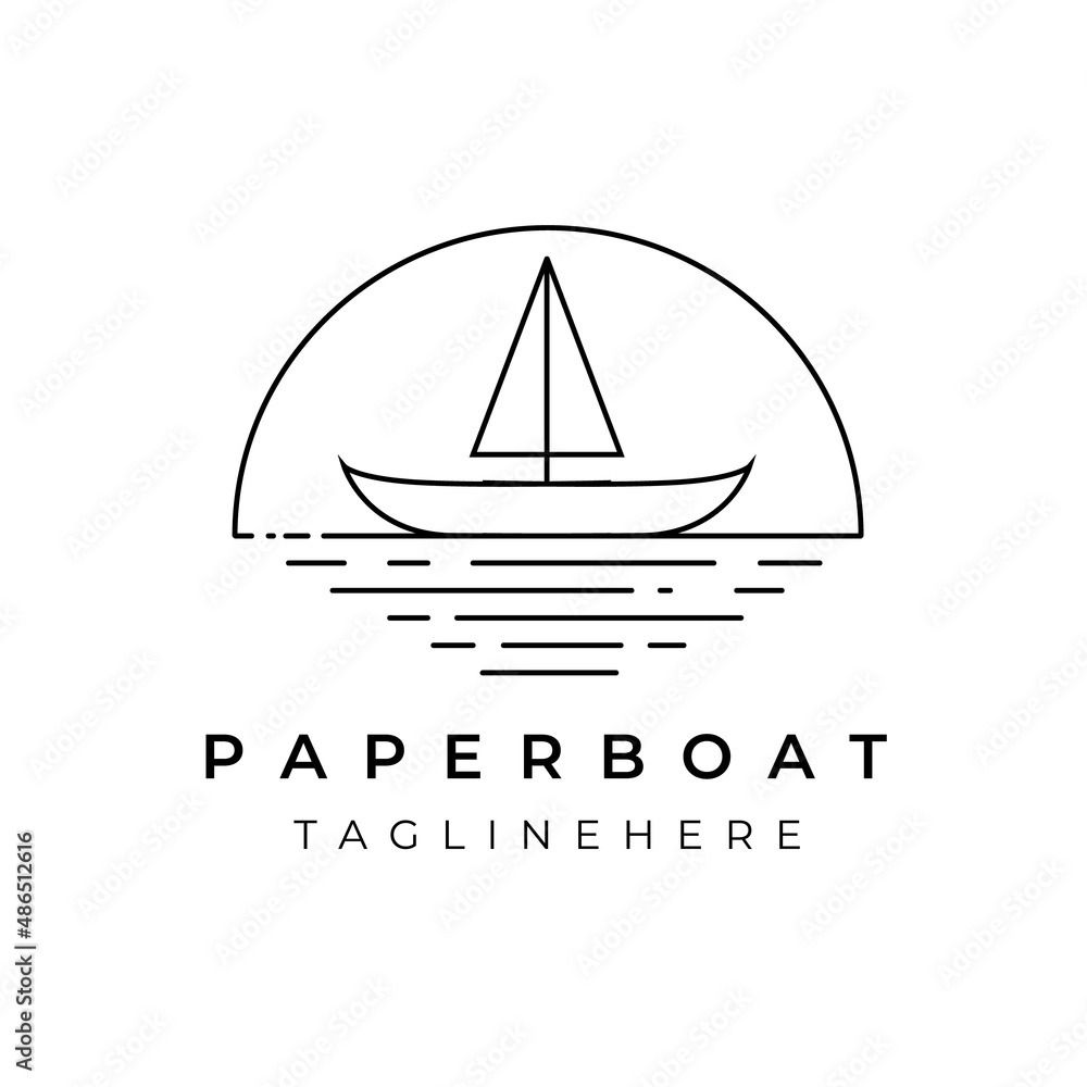 modern boat logo vector illustration Stock Vector | Adobe Stock