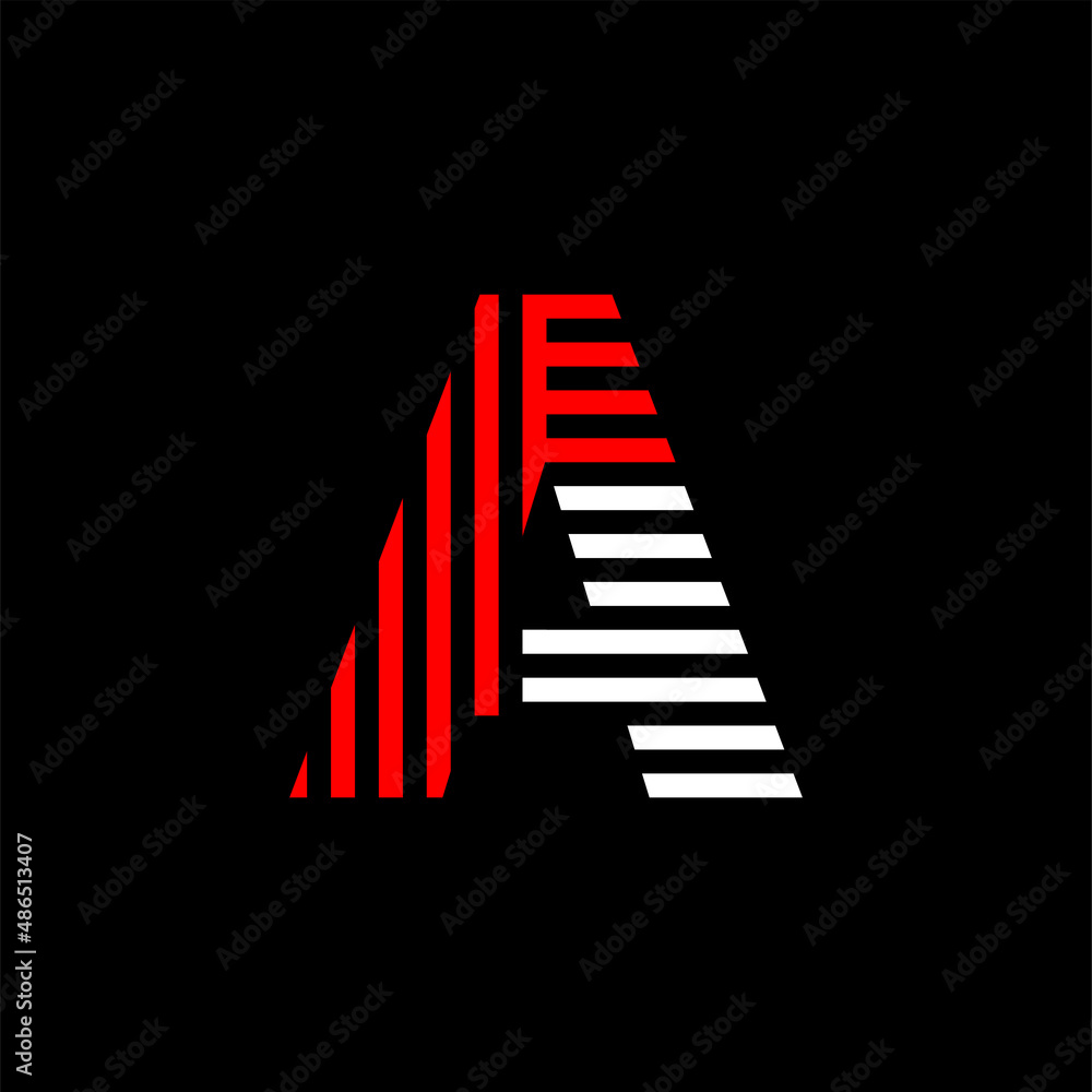 Abstract Letter A Line. Transition color linear logo. Linear modern ...