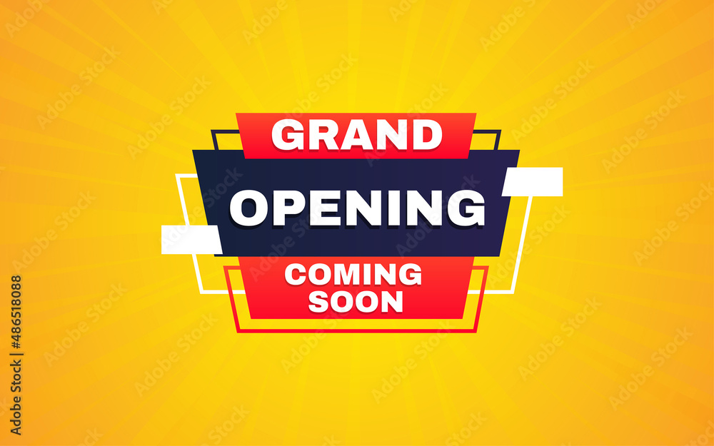 Grand opening coming soon banner with editable text effect Stock Vector ...