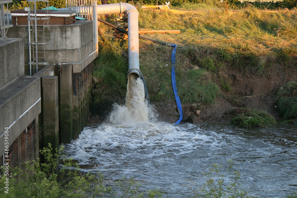 flooded farm and farmland from flash flooding, extreme weather brought ...