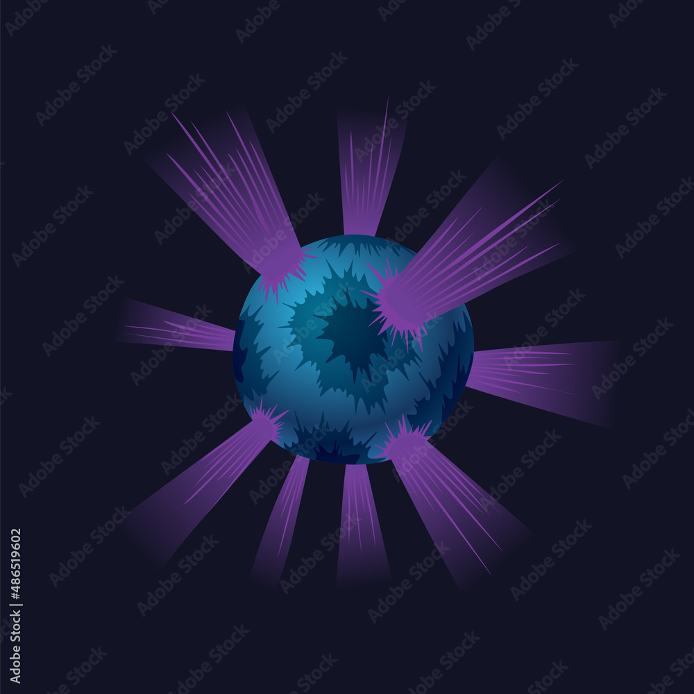 Cartoon explosion icon. Comic book element. Boom cloud and flame, smoke ...