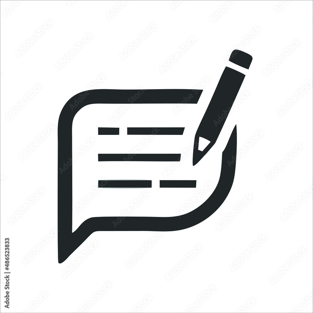 writing icon isolated on white background from education collection ...