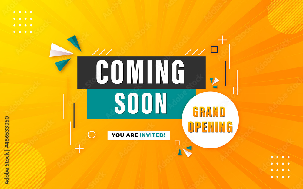 Grand Opening Coming Soon banner with editable text effect Stock Vector ...