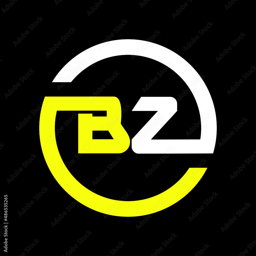 BZ letter logo design on black background Initial Monogram Letter BZ ...