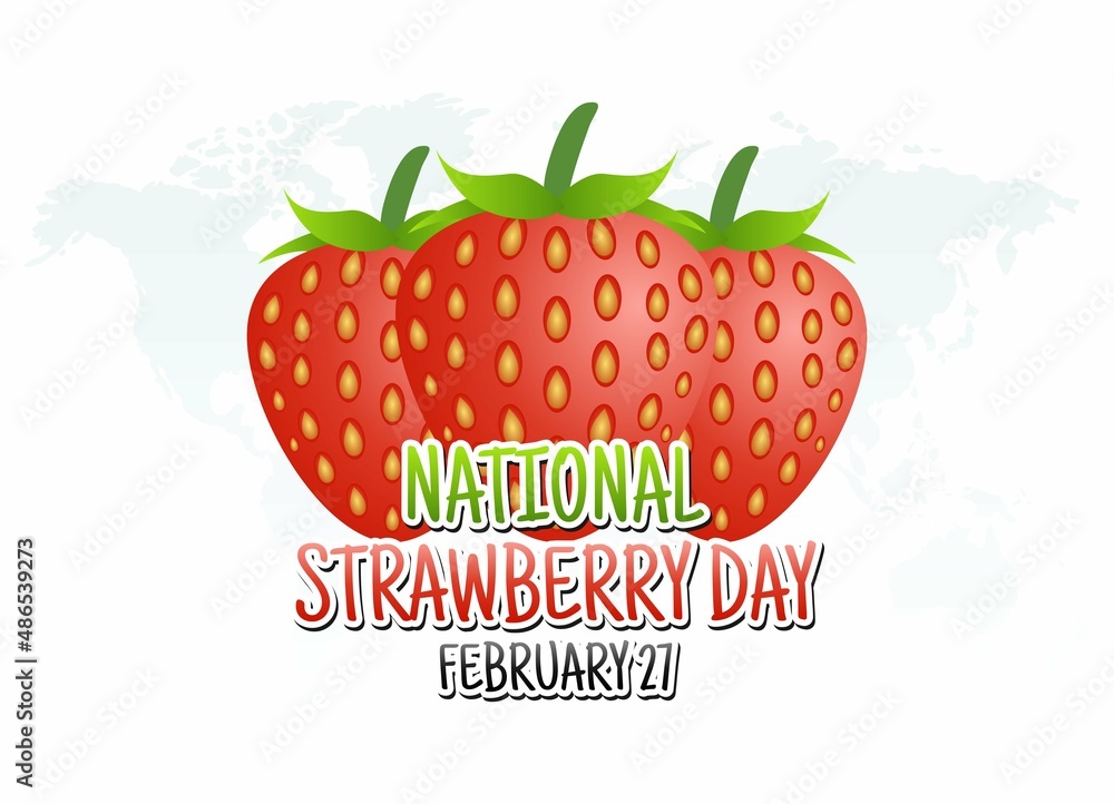 vector graphic of national strawberry day good for national strawberry ...
