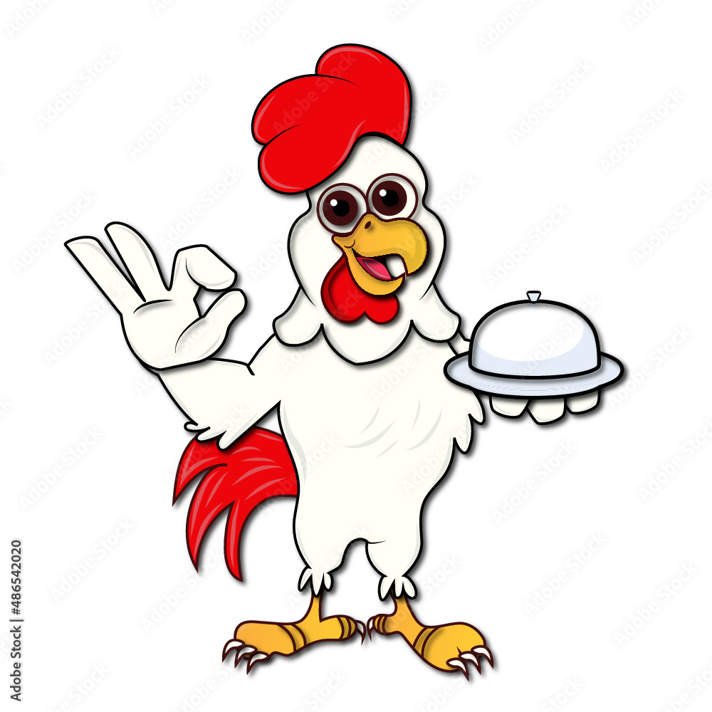 Cartoon Chicken for Logo or Restaurant. New and original, drawn from ...