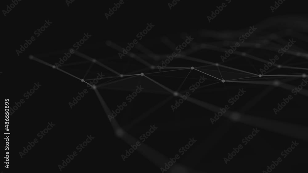 Vidéo Stock Abstract Plexus Digital Fx Technology Background Loop/ 4k animation of an abstract ...