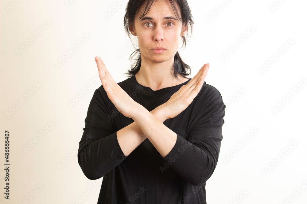 Crossed hands. Break the bias symbol of woman's international day ...