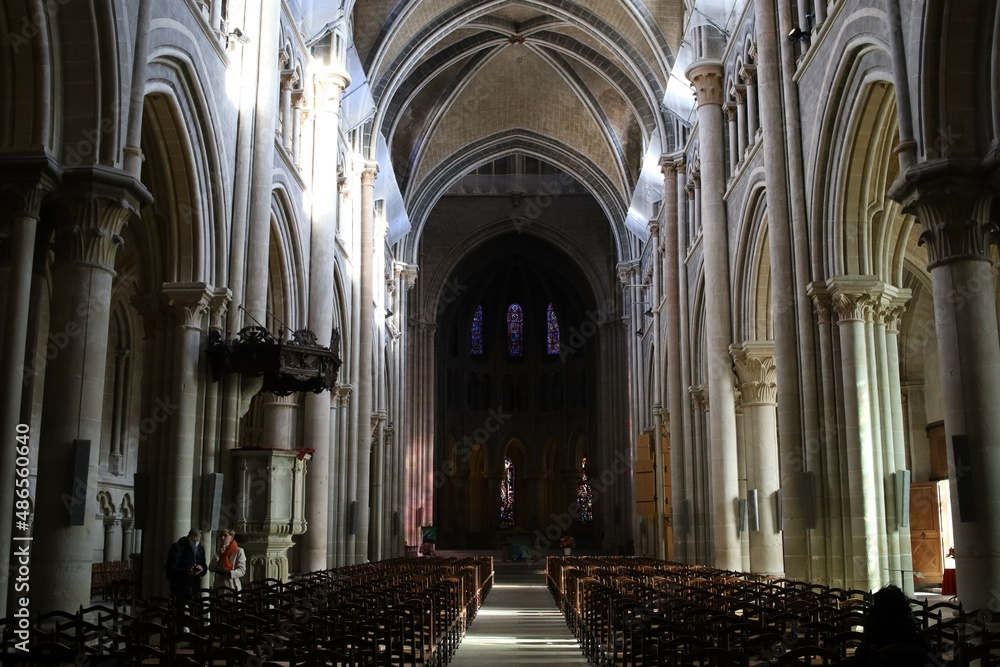 La cathédrale protestante Notre Dame de Lausanne, construite au 13eme ...