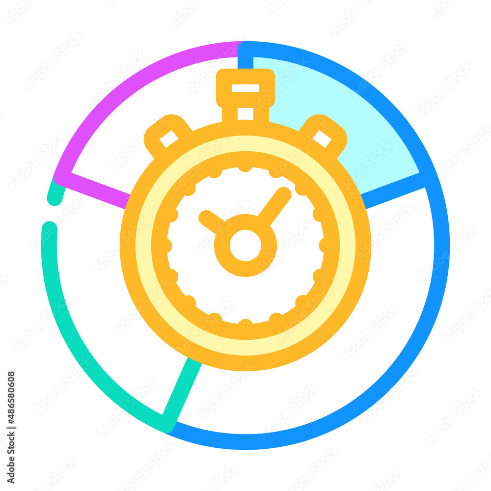 stop watch color icon vector. stop watch sign. isolated symbol ...