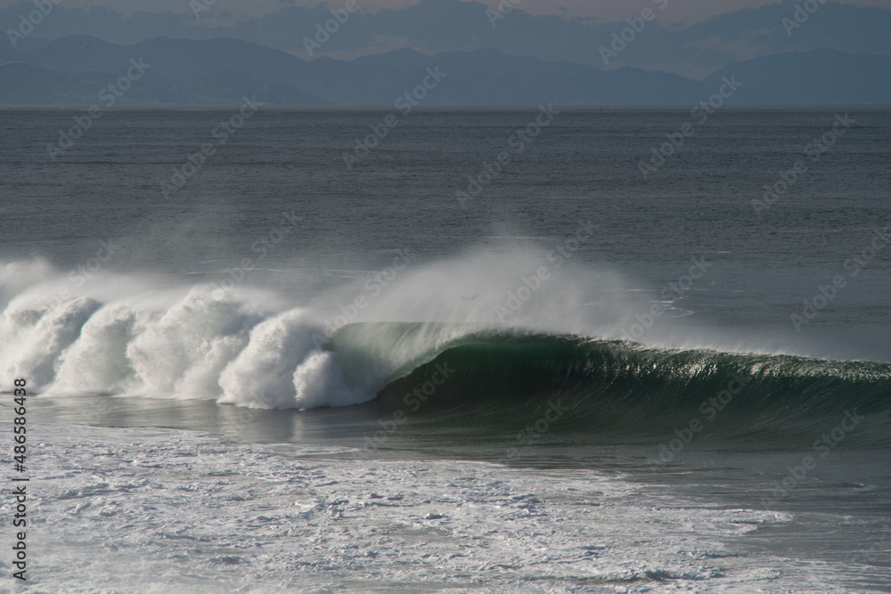 Wave barrel sea sunset Stock Photo | Adobe Stock
