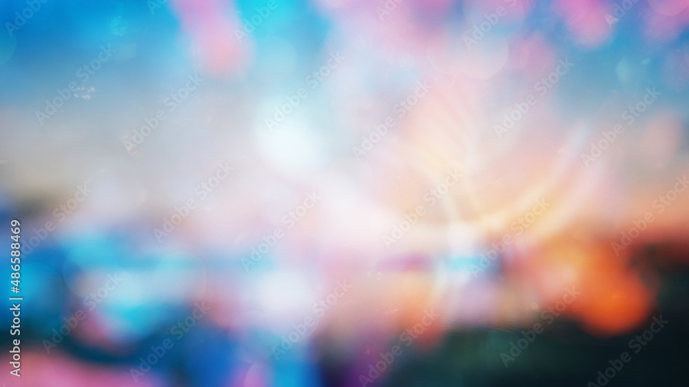 Abstract luminous background with bokeh and light leak effects. Stock ...