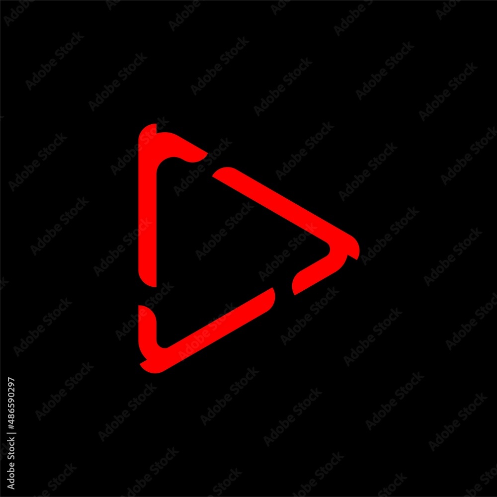 letter Triangle R logo design vector image , triangle letter r logo ...
