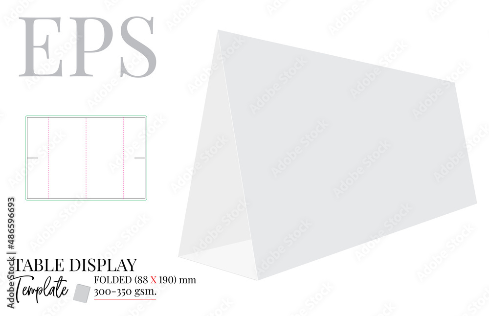 Vecteur Stock Table display, vector. Template with die cut and laser ...